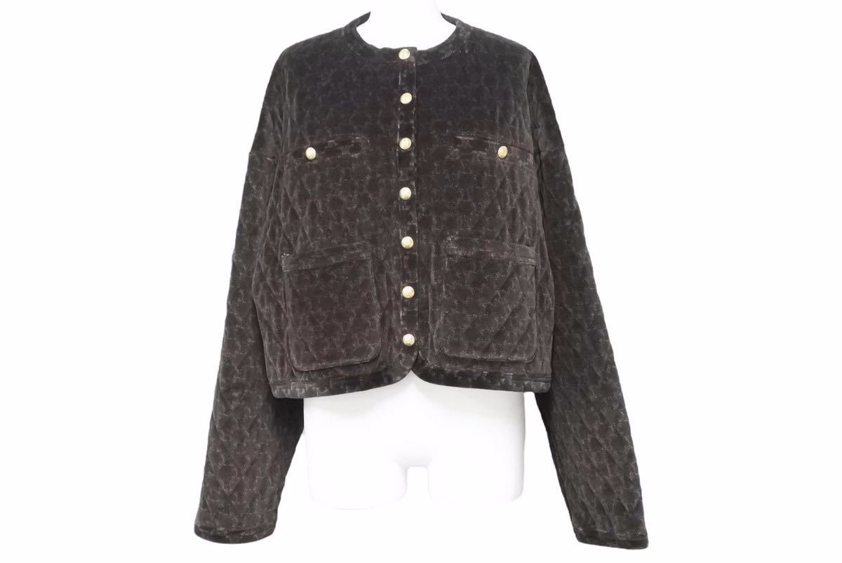 【楽天市場】極美品 CELINE(セリーヌ)22SS トリオンフ キルティング カーディガン ジャケット ブラウン 2Y569811P ...