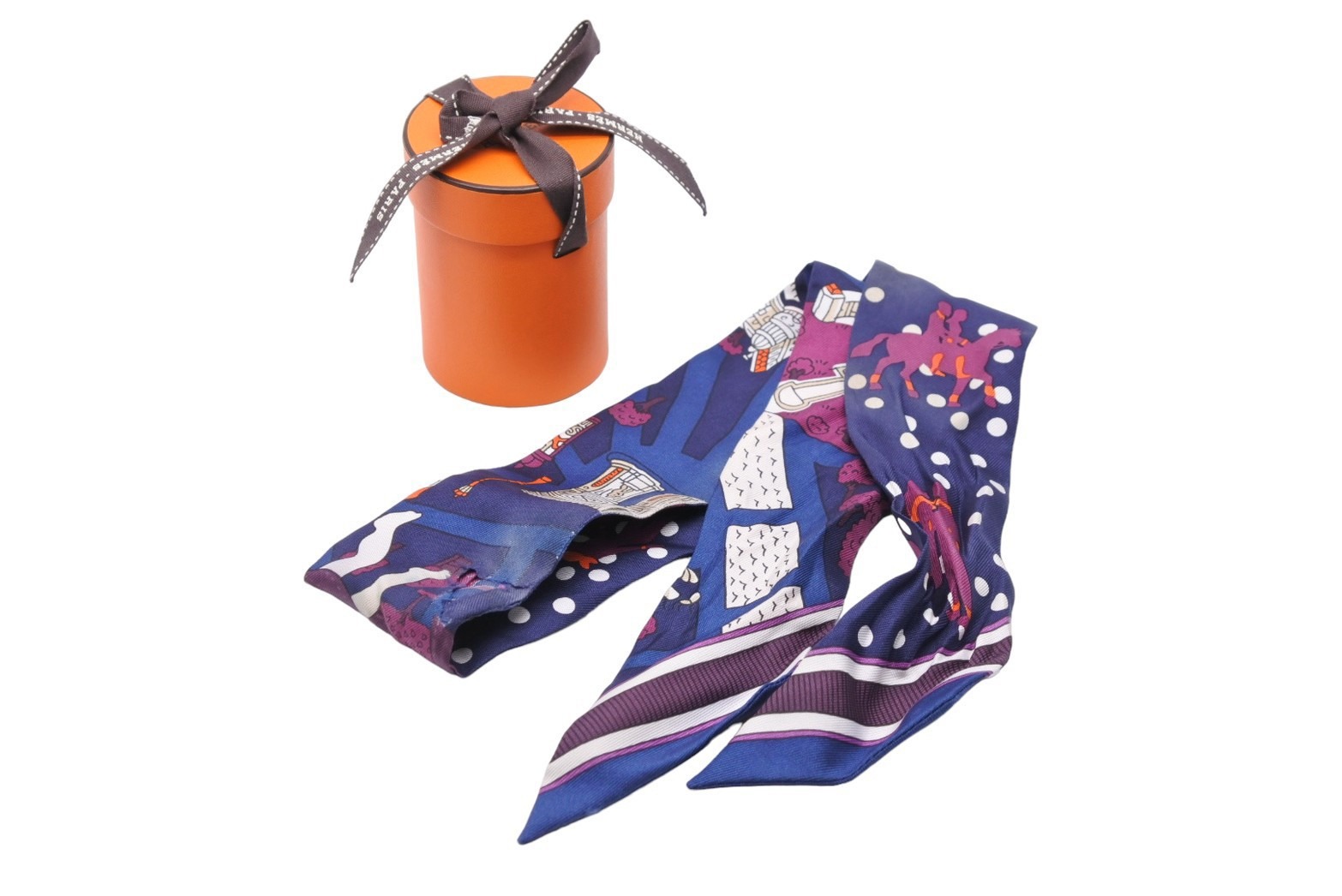 【楽天市場】HERMES エルメス スカーフ ツイリー ドット 総柄 シルク 絹 ヴィオレ ブルーマリン ホワイト レディース 良品 中古 ...