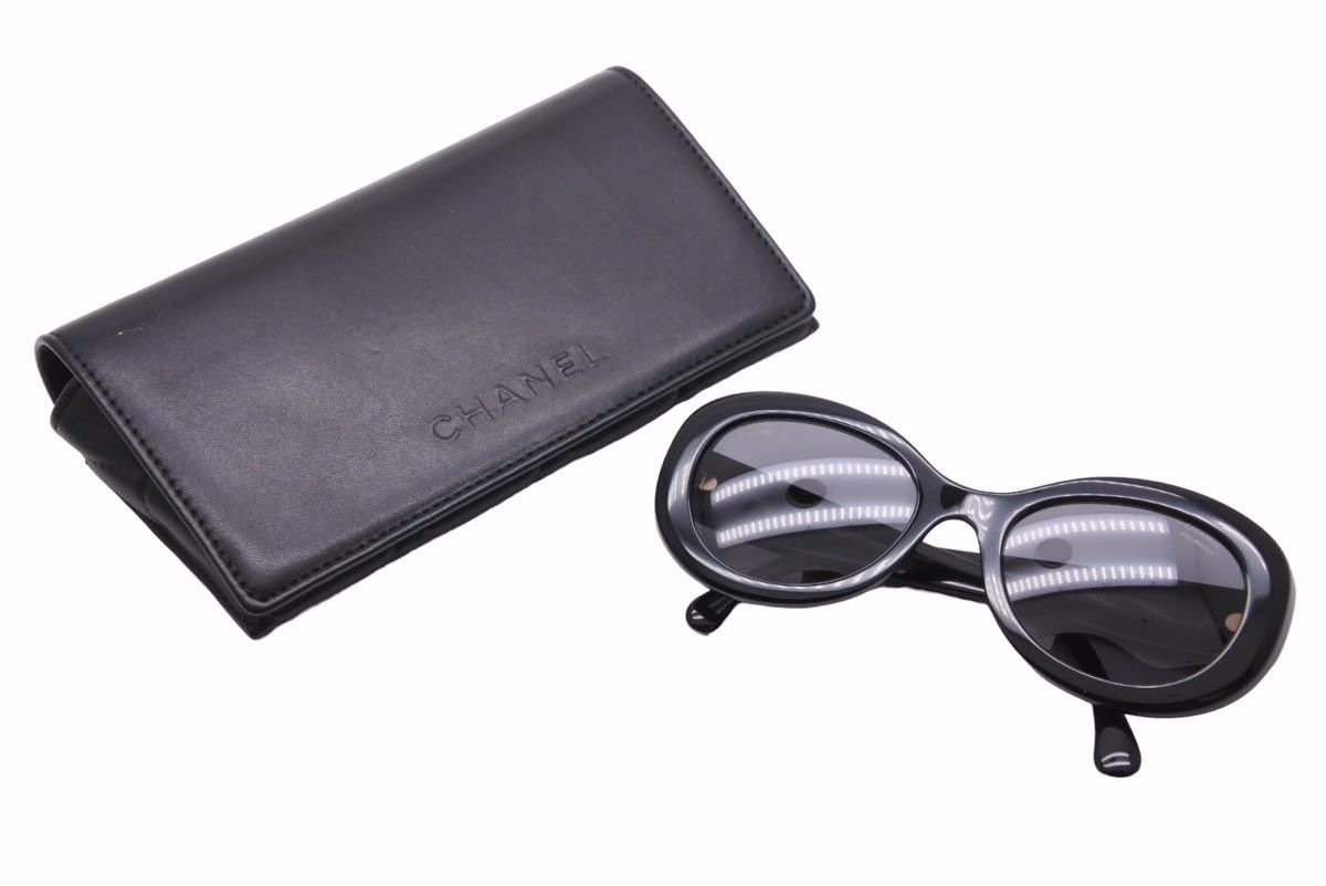 【楽天市場】CHANEL シャネル サングラス メガネ アイウェア 5469-B-A プラスチック ブラック ラインストーン 54 20 美品 ...