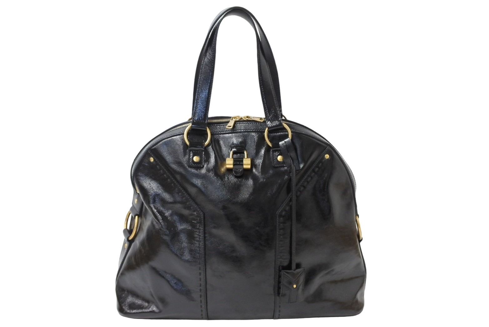 【楽天市場】YVES SAINT LAURENT イヴ・サンローラン ハンドバッグ ミューズバッグ ゴールド金具 美品 中古 50977 ...