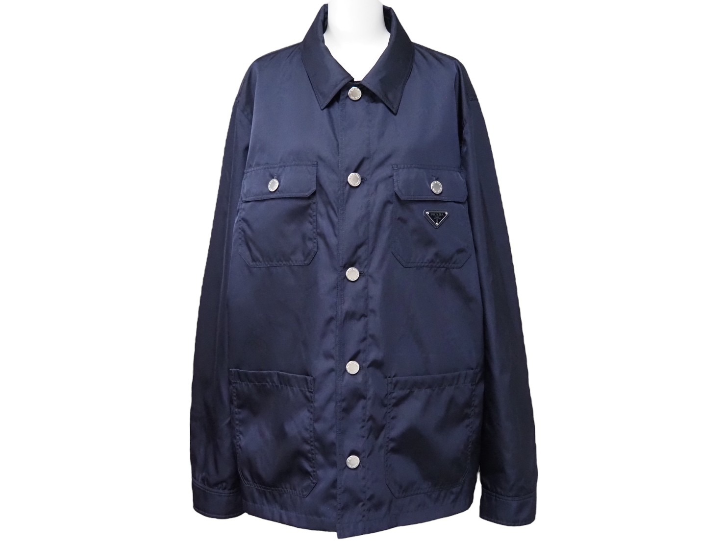 【楽天市場】新品同様 PRADA プラダ ジャケット 22ss Re Nylon トライアングルロゴプレート 1WQ8 シルバー金具 中古 ...