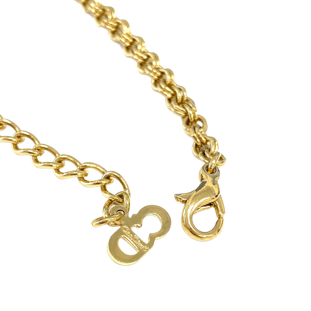 【楽天市場】[USED/中古]Dior ディオール ネックレス・チョーカー CD ロゴ ラインストーン ゴールド B（目立った傷や汚れなし ...