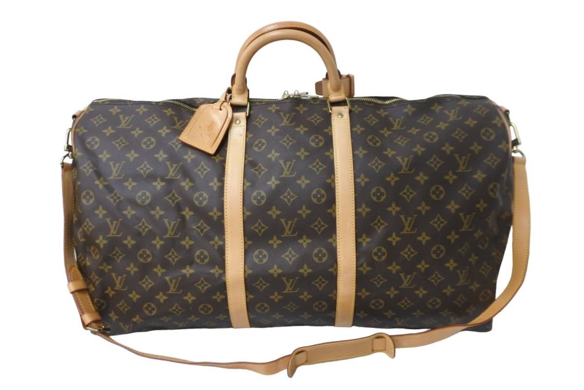 【楽天市場】LouisVuitton ルイヴィトン キーポルバンドリエール60 ボストンバッグ M41412 PVC レザー ブラウン ...