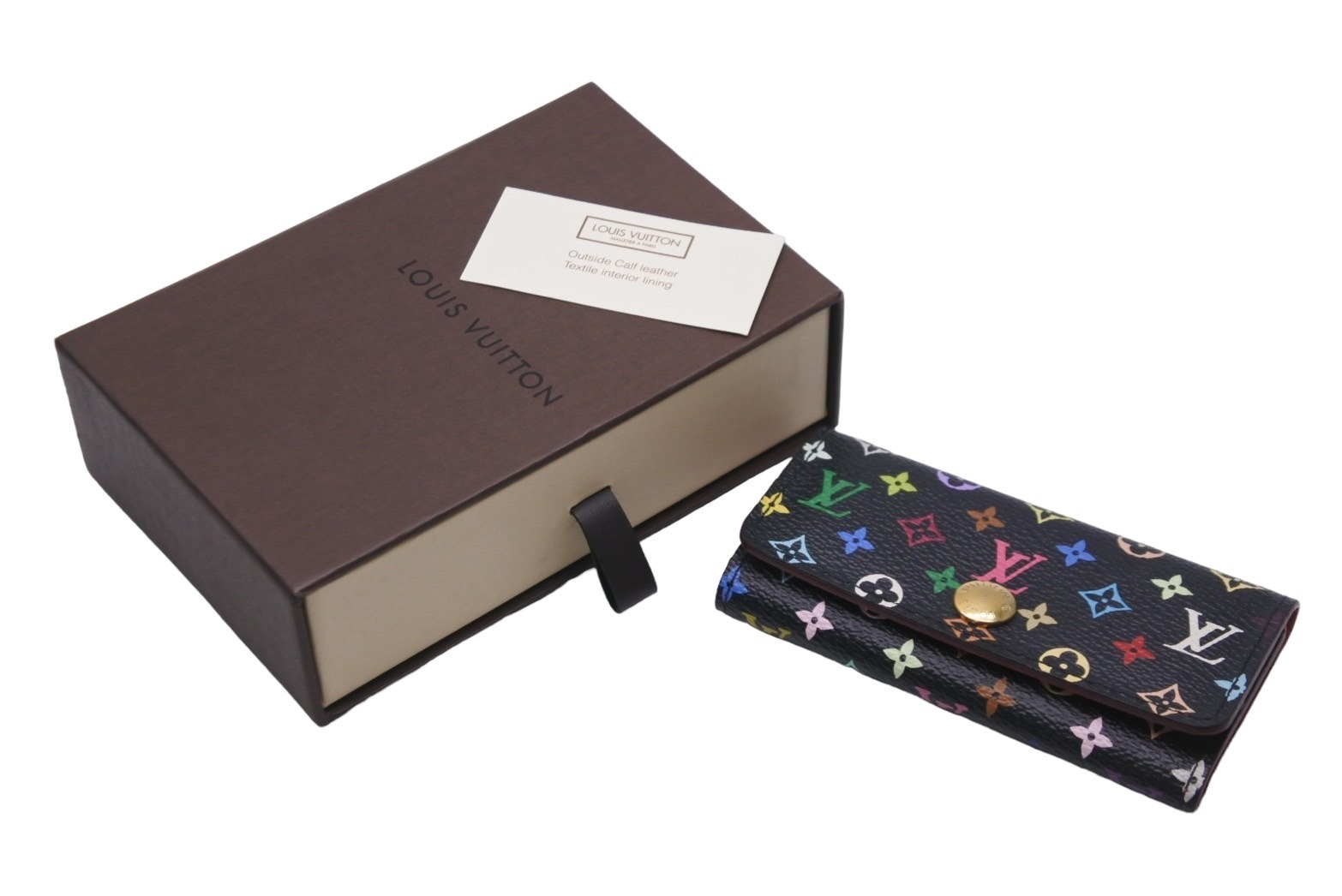 【楽天市場】LOUIS VUITTON ルイヴィトン キーケース M93732 ミュルティクレ4連 モノグラムキャンバス ブラック ピンク ...