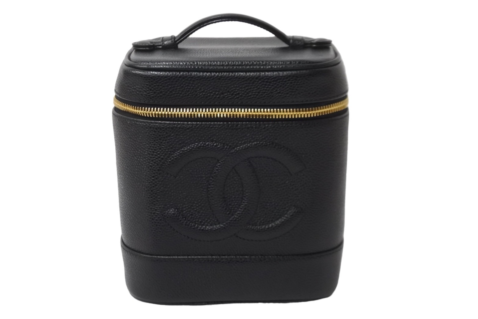 【楽天市場】CHANEL シャネル ハンドバッグ 縦長バニティバック ココマーク キャビアスキン 6番台 ブラック ゴールド金具 美品 中古 ...