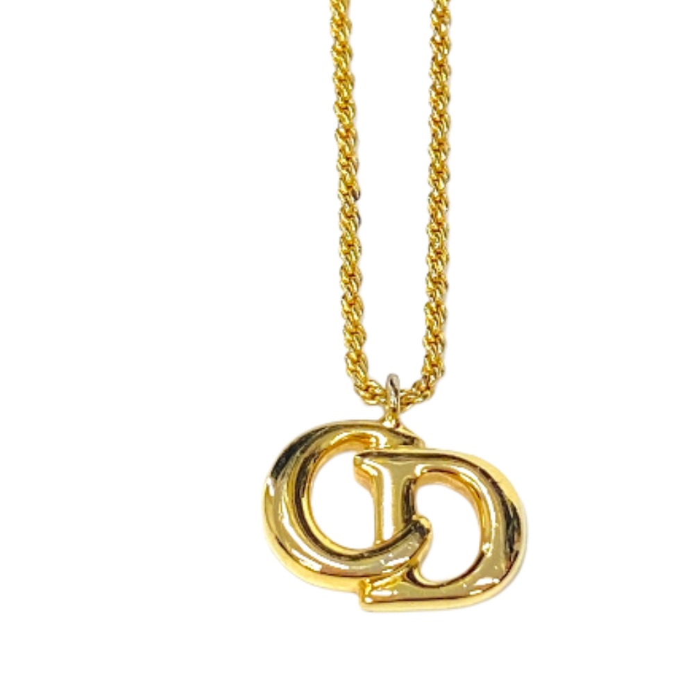 【楽天市場】[USED/中古]Christian Dior クリスチャンディオール ネックレス・チョーカー CD ロゴ ゴールド B（目立った ...