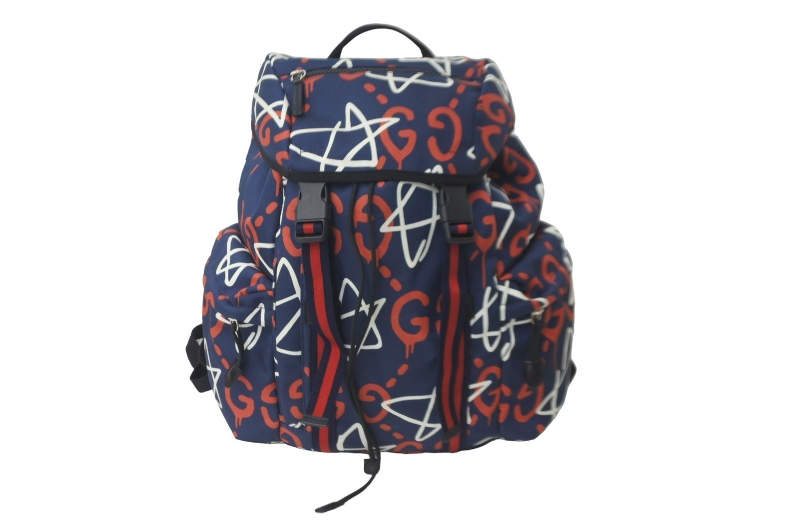 【楽天市場】GUCCI グッチ リュック デイパック ゴースト GG 星 ナイロン キャンバス レザー ネイビー レッド ホワイト 美品 中古 ...