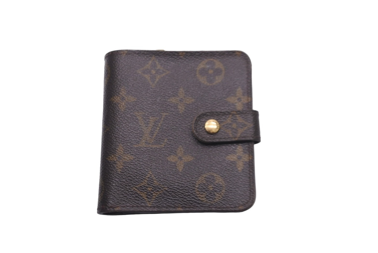 【楽天市場】LOUIS VUITTON ルイヴィトン 二つ折り財布 コンパクトジップ モノグラム M61667 ゴールド金具 良品 中古 ...