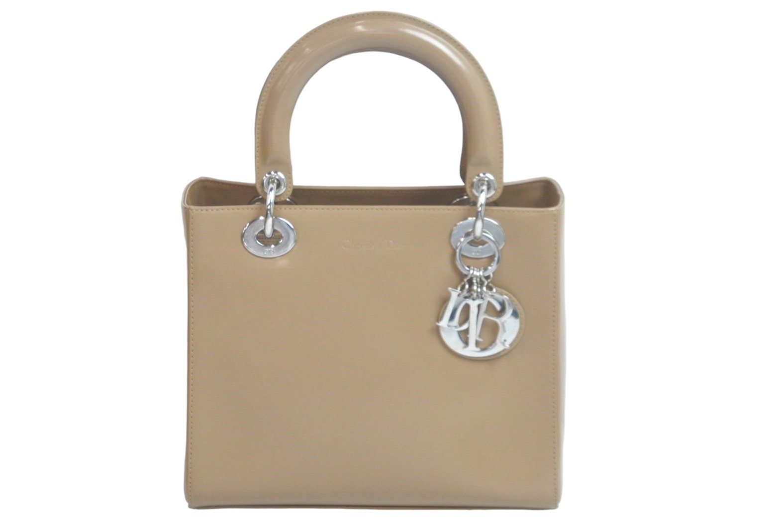 【楽天市場】Christian Dior クリスチャンディオール ハンドバッグ レディディオール カーフ イタリア製 ベージュ シルバー金具 ...