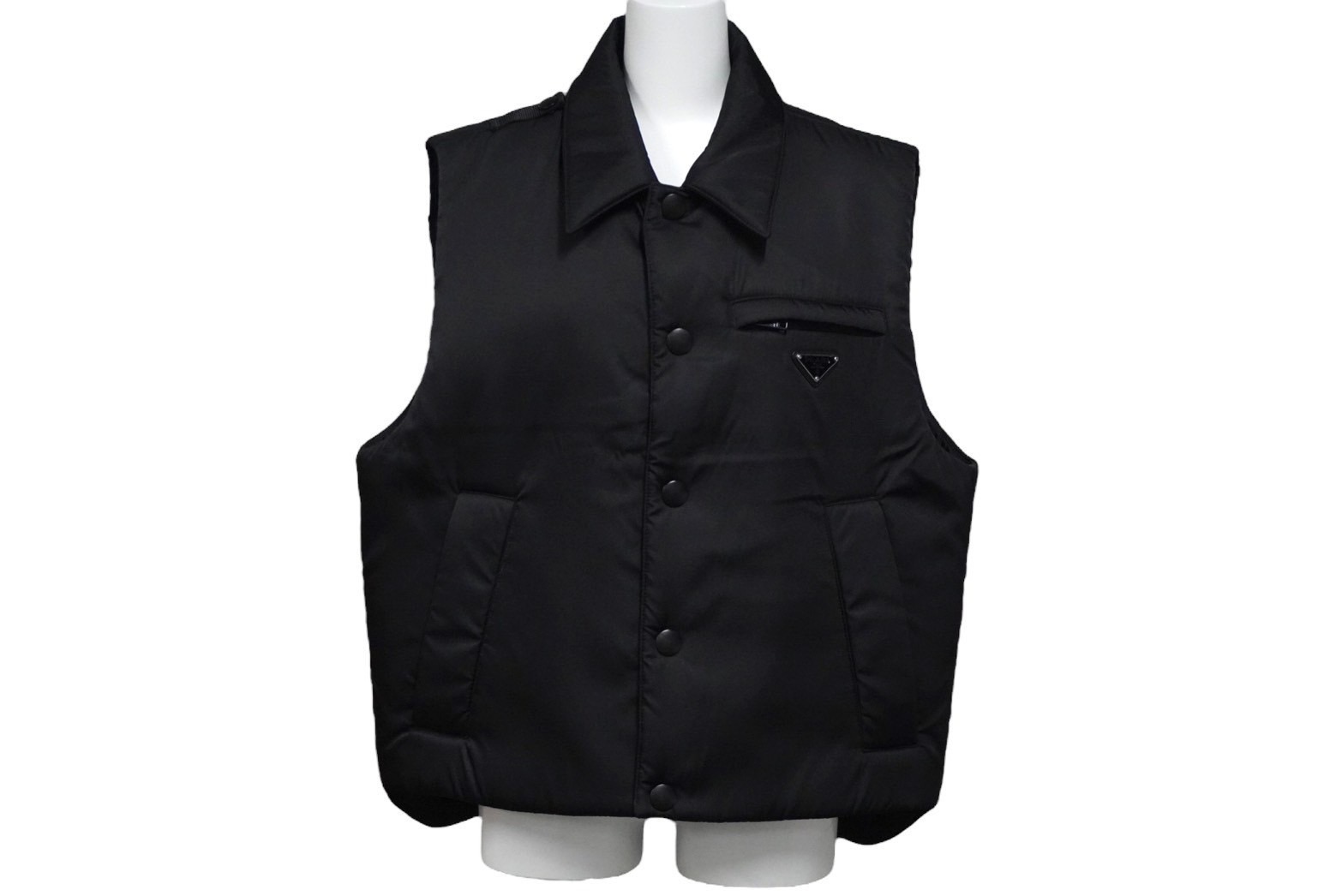 【楽天市場】極美品 PRADA プラダ 18AW ナイロン ベスト ブラック ロゴ トライアングルロゴ アウター SGN865 ノースリーブ ...