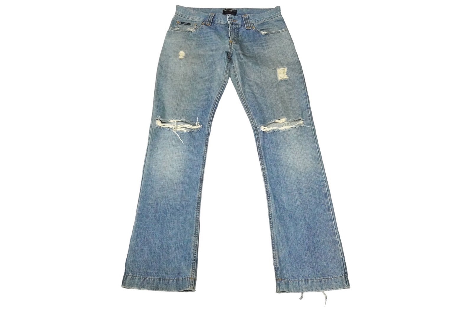 【楽天市場】DOLCE&GABBANA ドルチェアンドガッバーナ デニムパンツ クラッシュ加工 04SS サイズ48 シルバー金具 美品 中古 ...