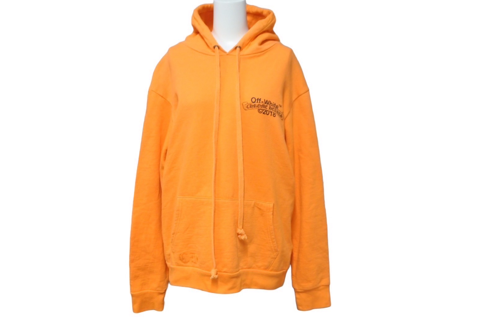 【楽天市場】CHROME HEARTS×Off-White クロムハーツ×オフホワイト コラボ 2018 フーディー オレンジ サイズM 美品 ...