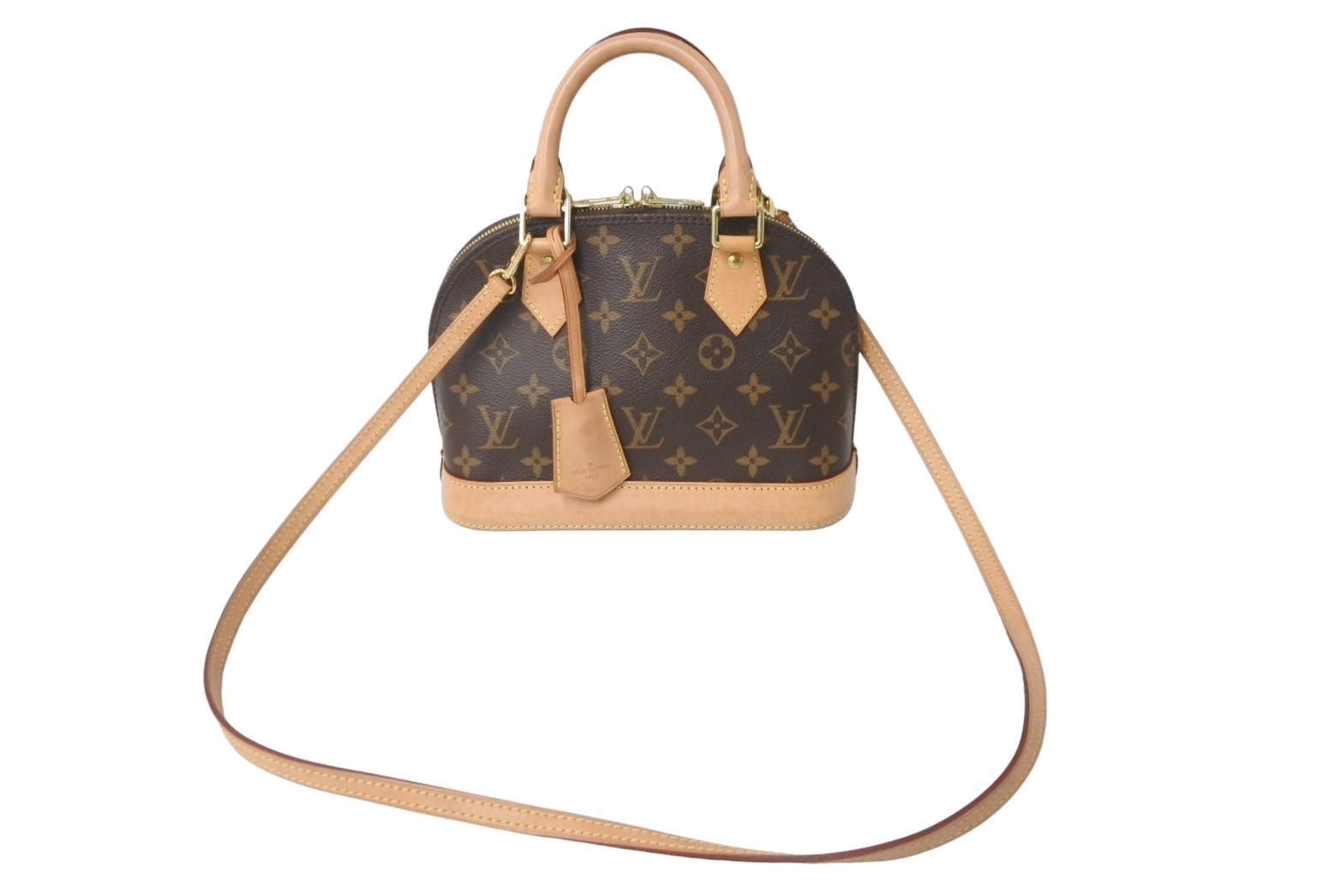 【楽天市場】LOUIS VUITTON ルイヴィトン アルマBB 2WAYハンドバッグ 現行モデル M46990 モノグラム ゴールド金具 ...