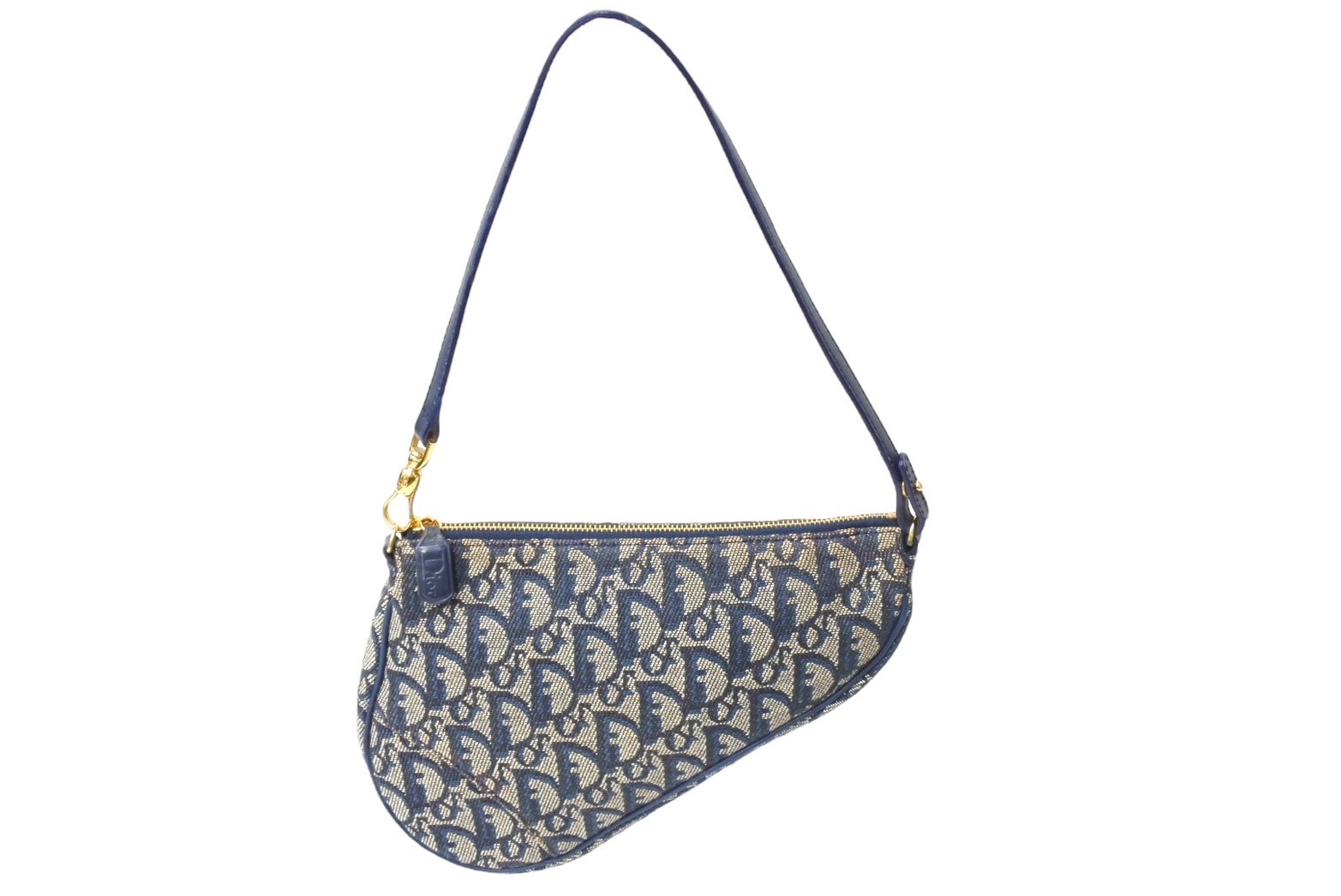 【楽天市場】Christian Dior クリスチャンディオール ワンショルダー サドルバッグ トロッター柄 ゴールド金具 ハンドバッグ ...