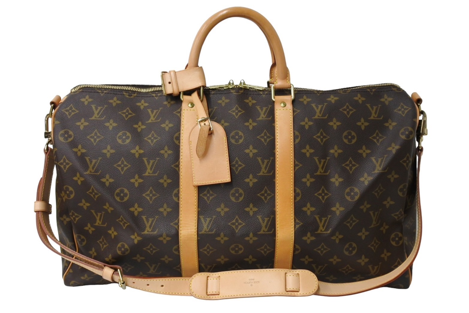 【楽天市場】LOUIS VUITTON ルイヴィトン キーポル バンドリエール50 ボストンバッグ モノグラム M41416 ブラウン 美品 ...