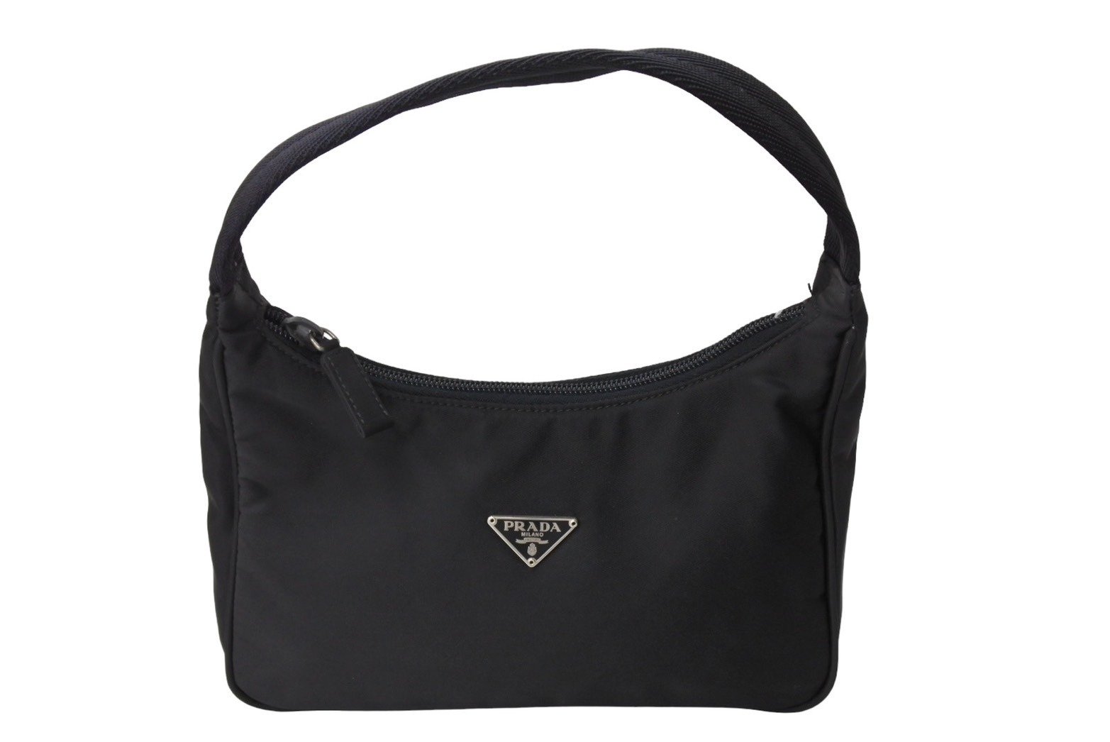 【楽天市場】PRADA プラダ ホーボー ハンドバッグ ワンショルダーバッグ MV515 トライアングルロゴ ナイロン ブラック 美品 中古 ...