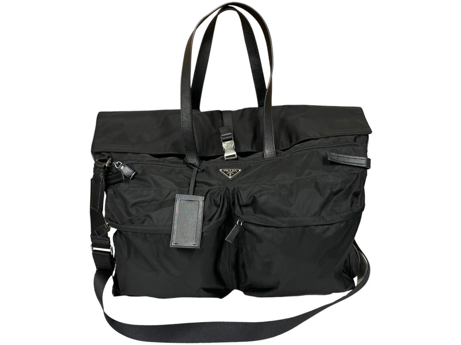 【楽天市場】PRADA プラダ ガーメントカバーケース バッグ ブラック ハンドバッグ ショルダーバッグ V435S 2WAY トライアングル ...