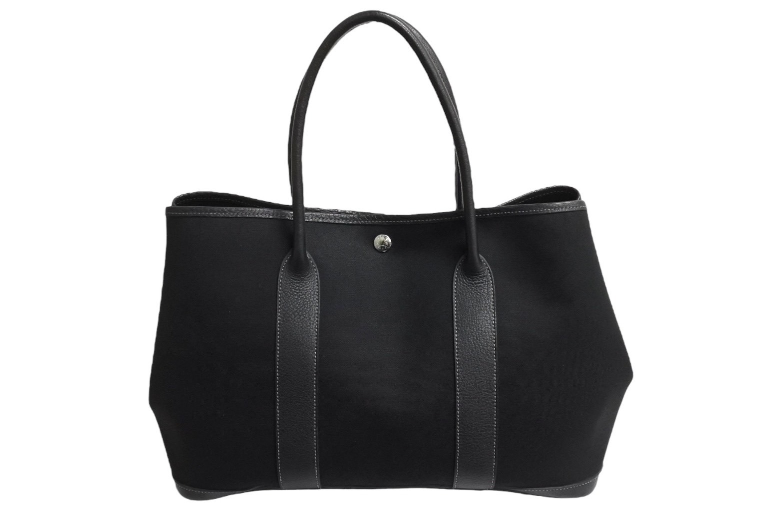 【楽天市場】HERMES エルメス ガーデンパーティPM トートバッグ トワルオフィシエ ネゴンダ ブラック シルバー金具 刻印不鮮明 メンズ ...