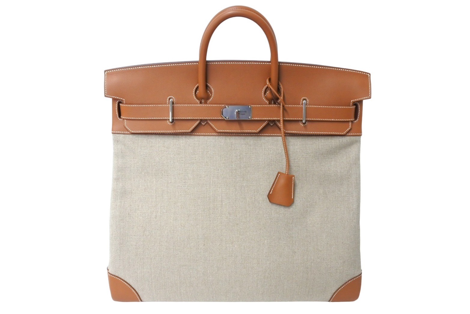 【楽天市場】新品同様 HERMES エルメス オータクロア50 トワル エバカラー ゴールド シルバー金具 Z刻印 中古 66581 ...