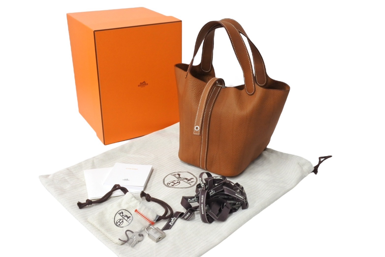 【楽天市場】未使用 HERMES エルメス ハンドバッグ ピコタンロックPM バレニア ゴールド W刻印 シルバー金具 中古 66580 ...