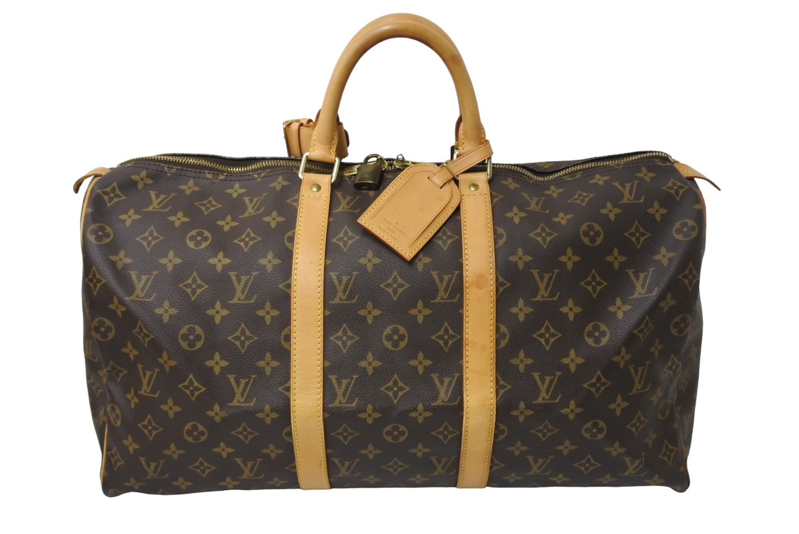 【楽天市場】LOUIS VUITTON ルイヴィトン キーポル50 ボストンバッグ M41426 モノグラムキャンバス ゴールド金具 ブラウン ...