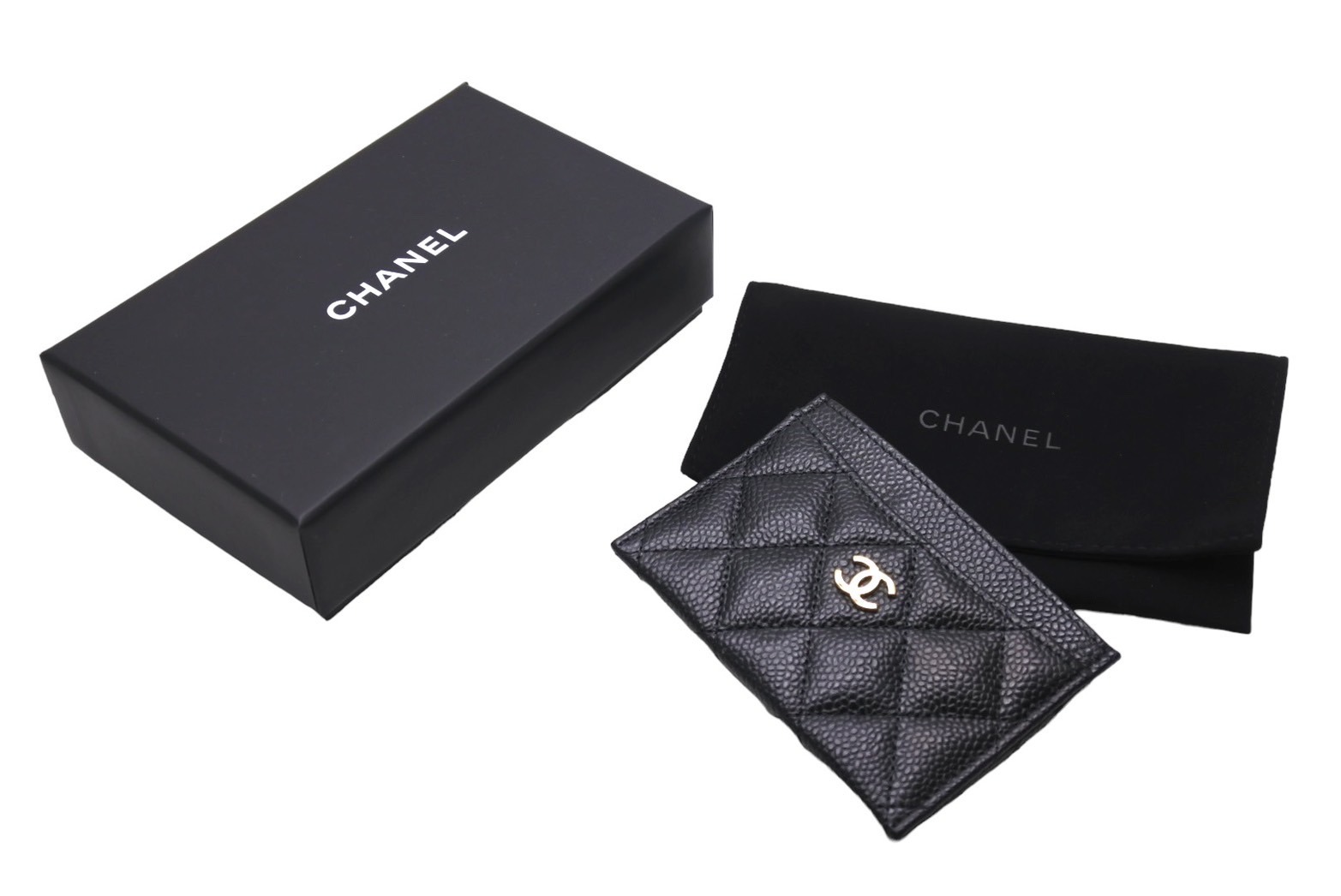 【楽天市場】新品未使用 CHANEL シャネル カードケース ココマーク キャビアスキン シリアルランダム ブラック ゴールド金具 中古 ...