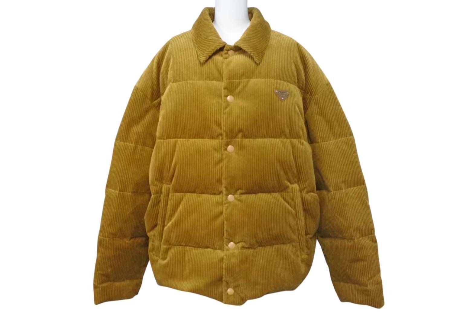 【楽天市場】極美品 PRADA 24AW Cropped Corduroy Down Jacket Barley クロップド コーデュロイ ...