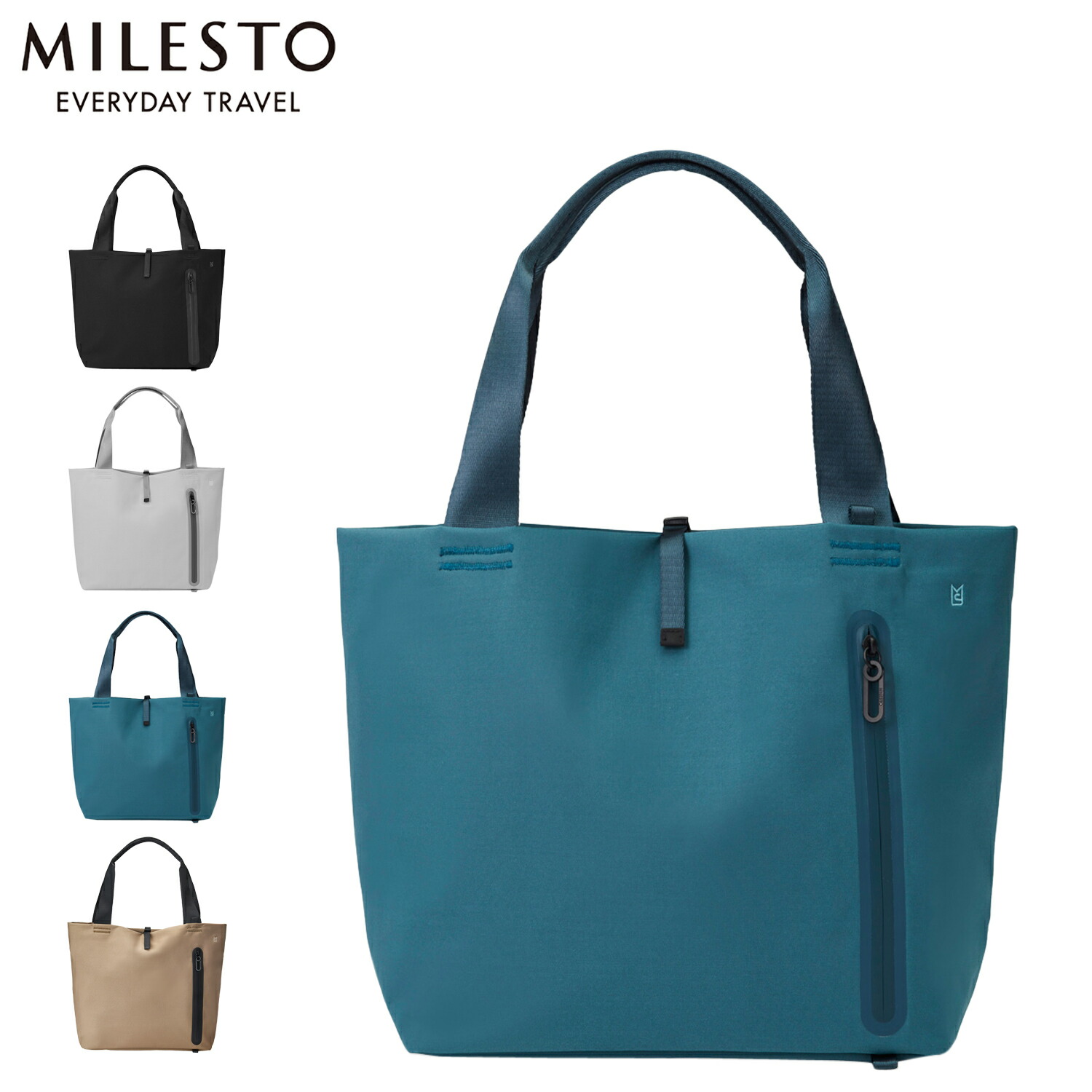 【楽天市場】【最大1000円OFFクーポン】MILESTO TOTE BAG ミレスト トートバッグ メンズ レディース 15インチ PC収納 ブラック グレー グリーン 黒 MLS871 ...