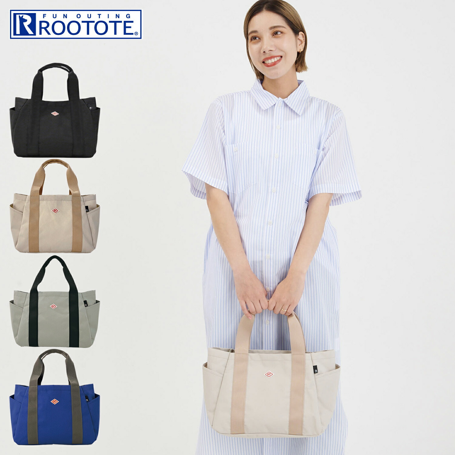 【楽天市場】ROOTOTE SN.デリ.パルーティ.ハッスイ-A ルートート トートバッグ バッグ レディース 小さめ ブラック ホワイト グレー ネイビー 黒 白 1463：Goods Lab＋