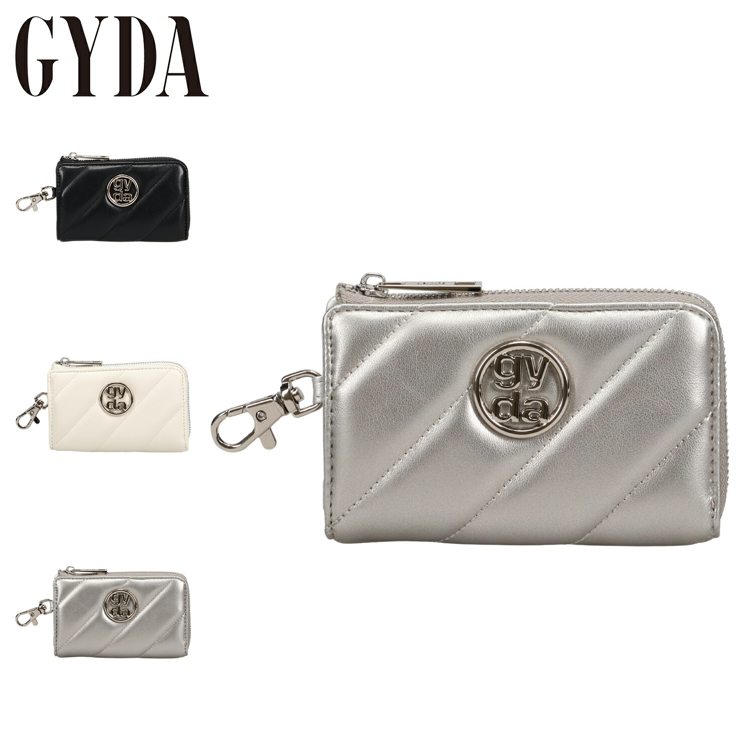 【楽天市場】GYDA QUILTING METAL SERIES ジェイダ キーケース キーホルダー キルティング メタル レディース 5連 L字ファスナー ブラック ホワイト シルバー 黒 ...