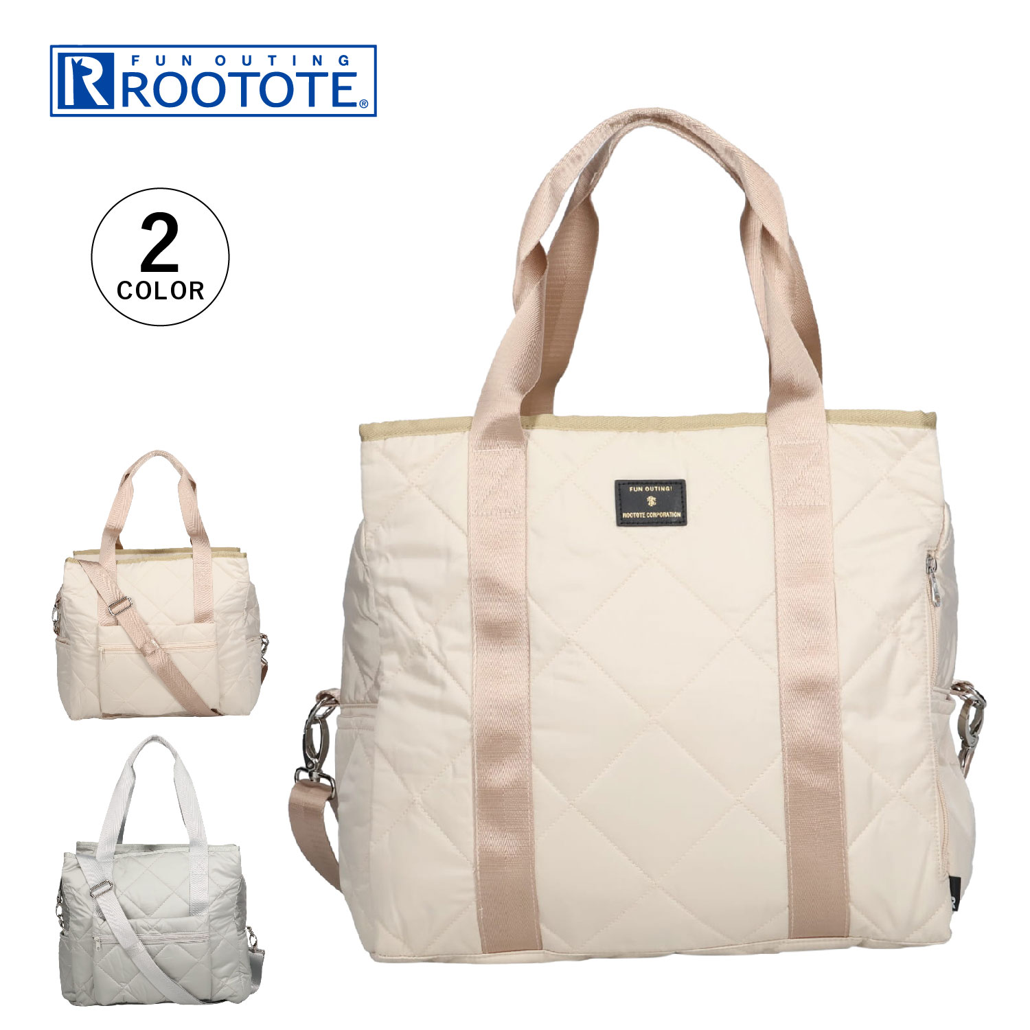 【楽天市場】【最大1000円OFFクーポン発行中】 ROOTOTE SC.グランデボックス.グリスンｰA ルートート バッグ トートバッグ ショルダー メンズ レディース ファスナー付 斜め ...