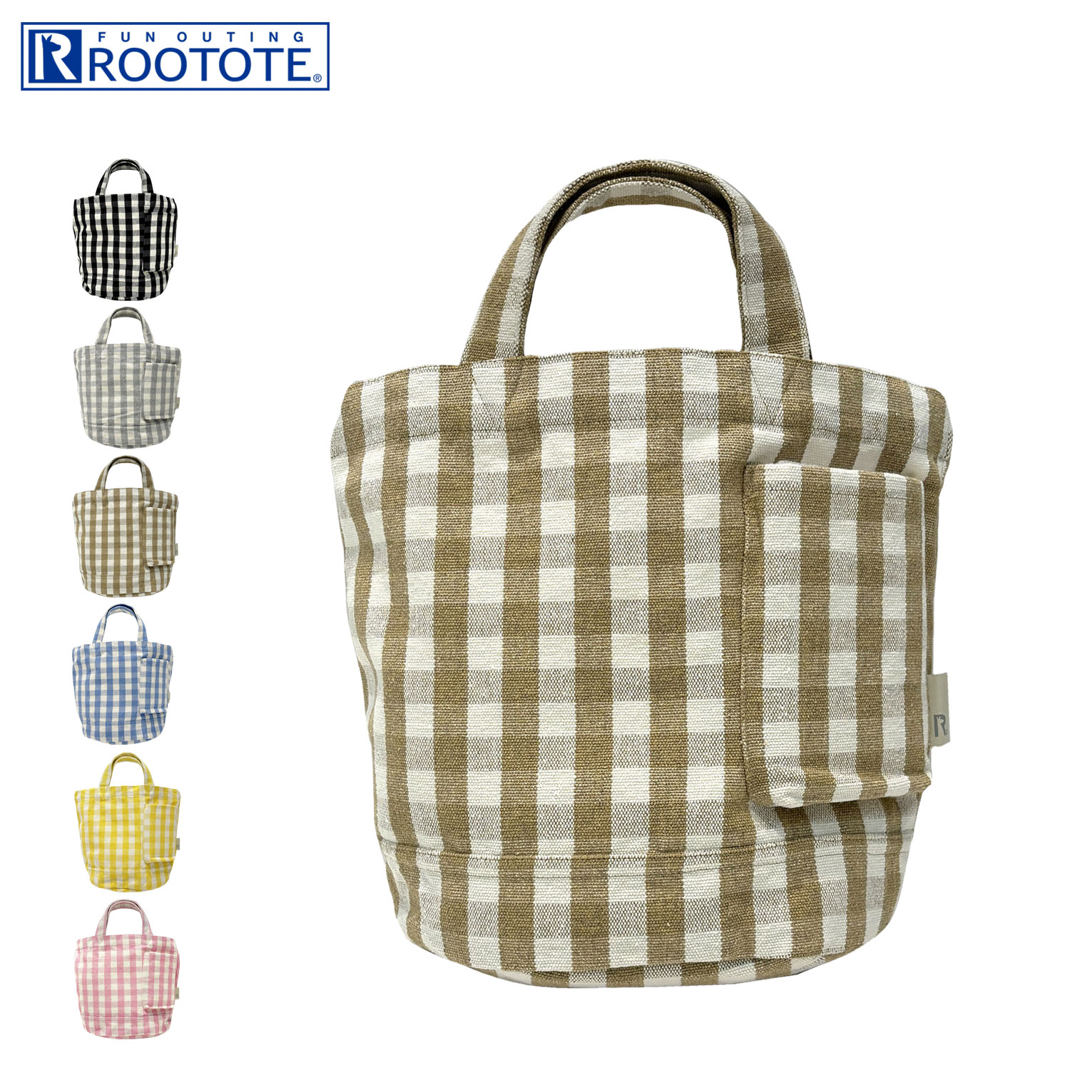 【楽天市場】【最大1000円OFFクーポン配布中】 ROOTOTE ルートート バッグ トートバッグ SN.デリ.メルシー-D レディース A5 軽量 チェック柄 ブラック グレー ベージュ ...