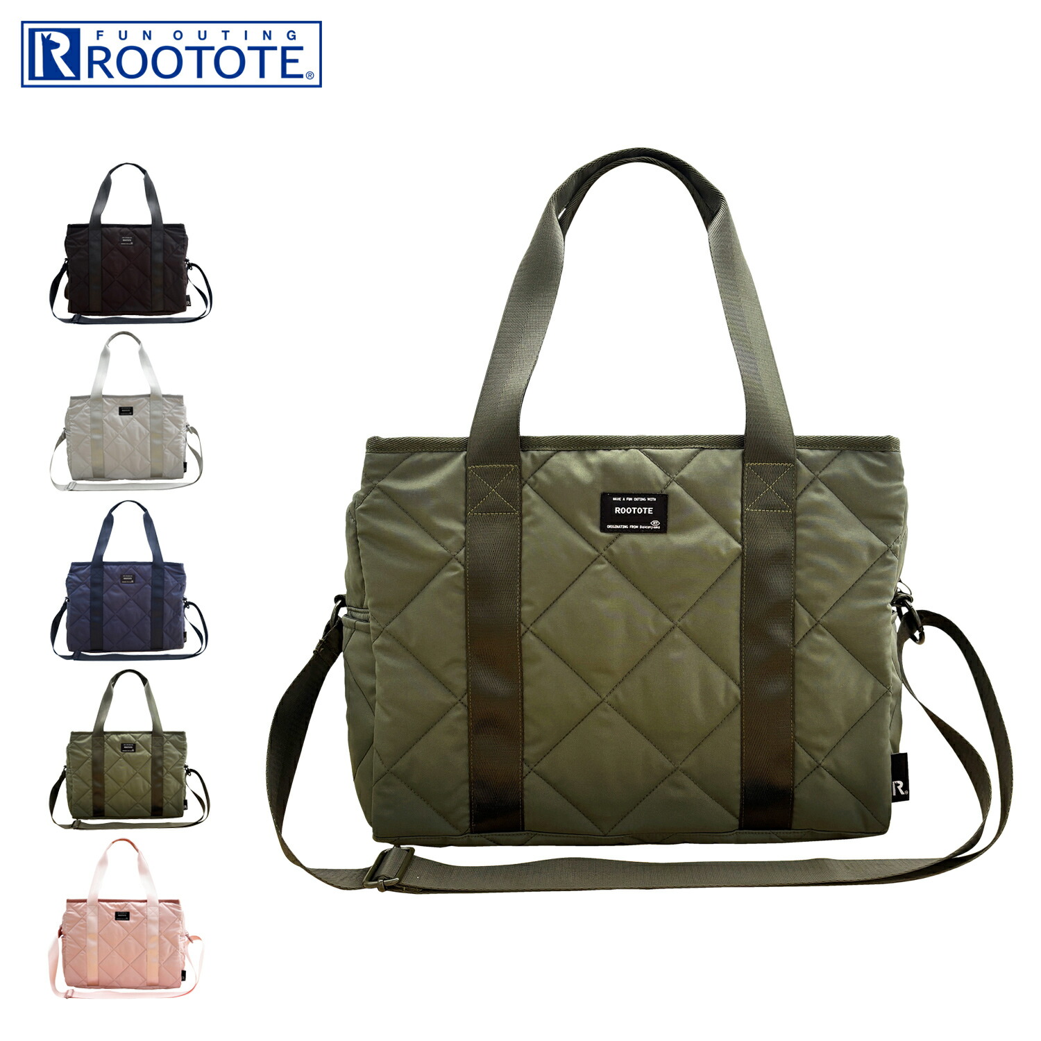 【楽天市場】【最大1000円OFFクーポン発行中】 ROOTOTE ルートート バッグ トートバッグ ショルダーバッグ SN.グランデ.hacco-A レディース A4 大容量 軽量 撥水 ...