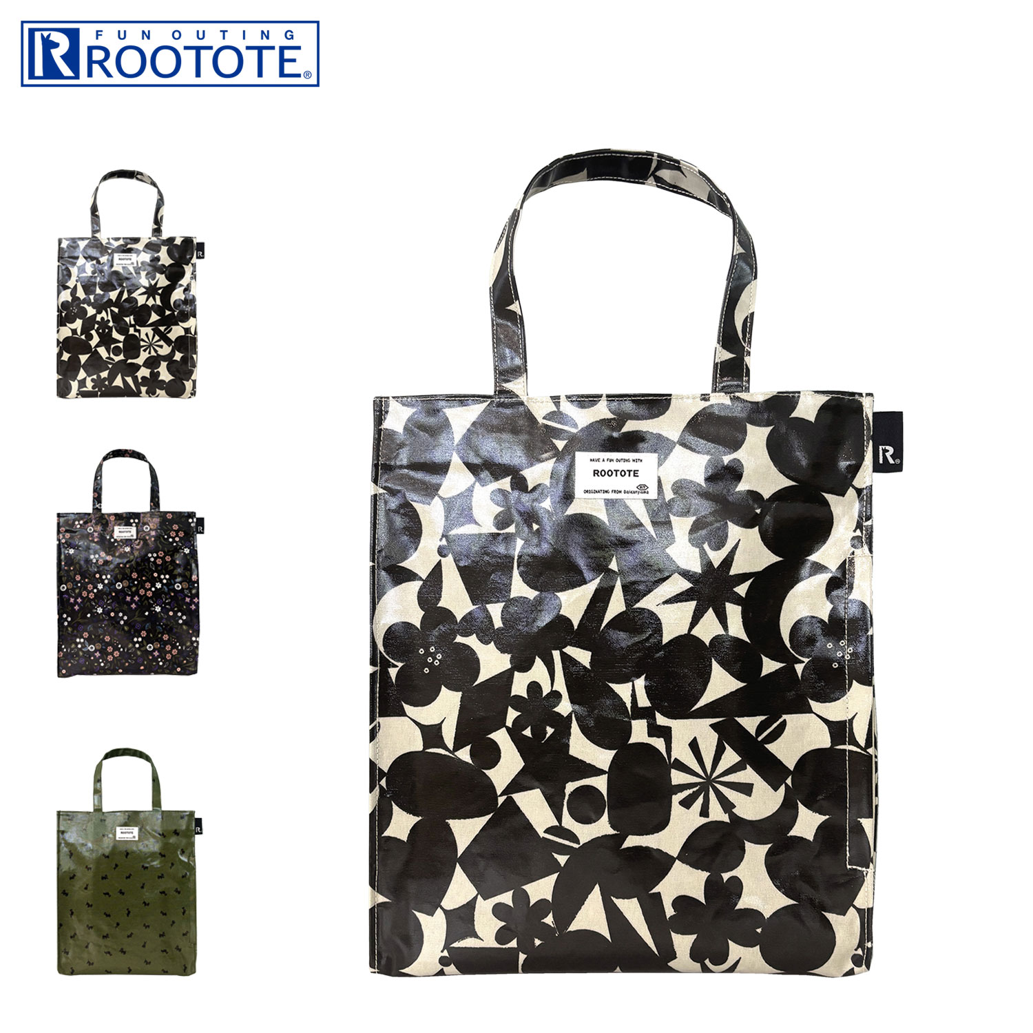 【楽天市場】【最大10%OFFクーポン発行中】ROOTOTE ルートート バッグ トートバッグ EU.アーキャトル.ラミネート-S レディース A4 軽量 撥水 大容量 ブラック カーキ 黒 ...