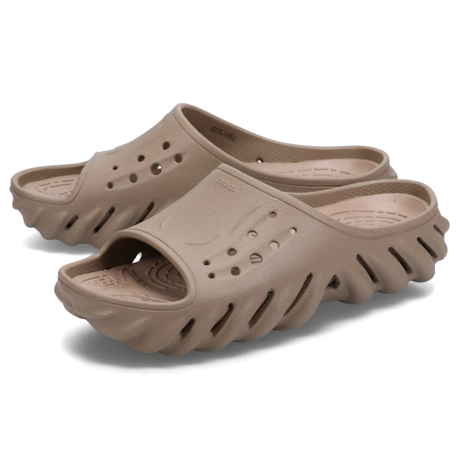 【楽天市場】crocs ECHO SLIDE クロックス サンダル エコー スライド メンズ レディース ブラウン 208170-2G9 ...