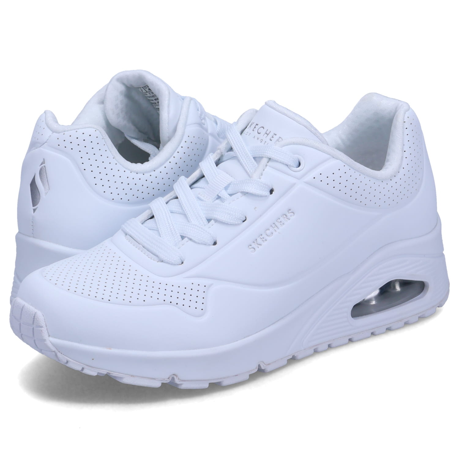 【楽天市場】SKECHERS UNO STAND ON AIR スケッチャーズ スニーカー ウノ スタンド オン エア レディース ホワイト ...