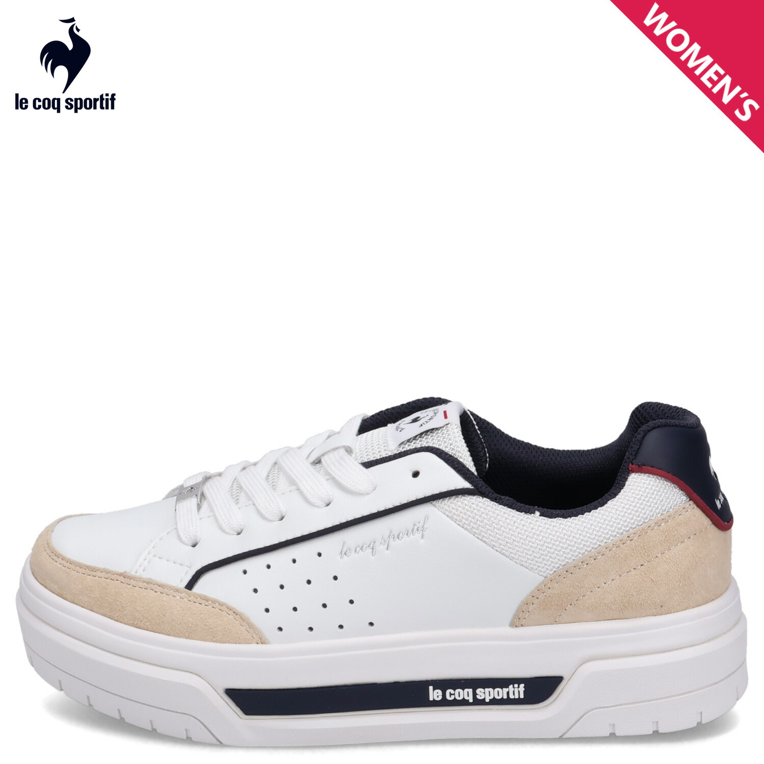【楽天市場】le coq sportif LA ROLAND PF ルコック スポルティフ スニーカー ラ ローラン PF レディース 厚底 ...