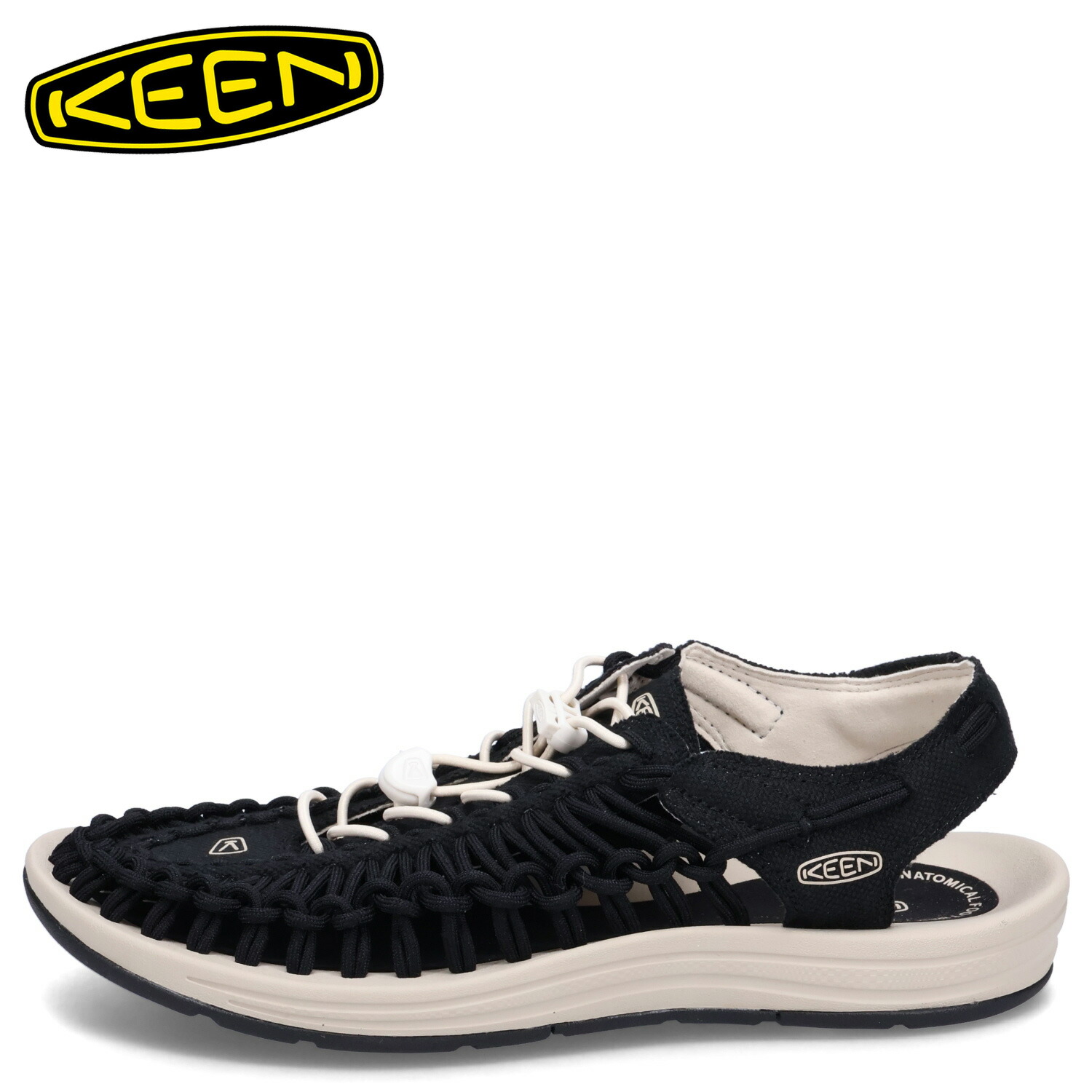 【楽天市場】【最大1000円OFFクーポン発行中】 KEEN UNEEK CANVAS キーン サンダル スポーツサンダル ユニーク キャンバス メンズ 軽量 ブラック 黒 1028564 ...