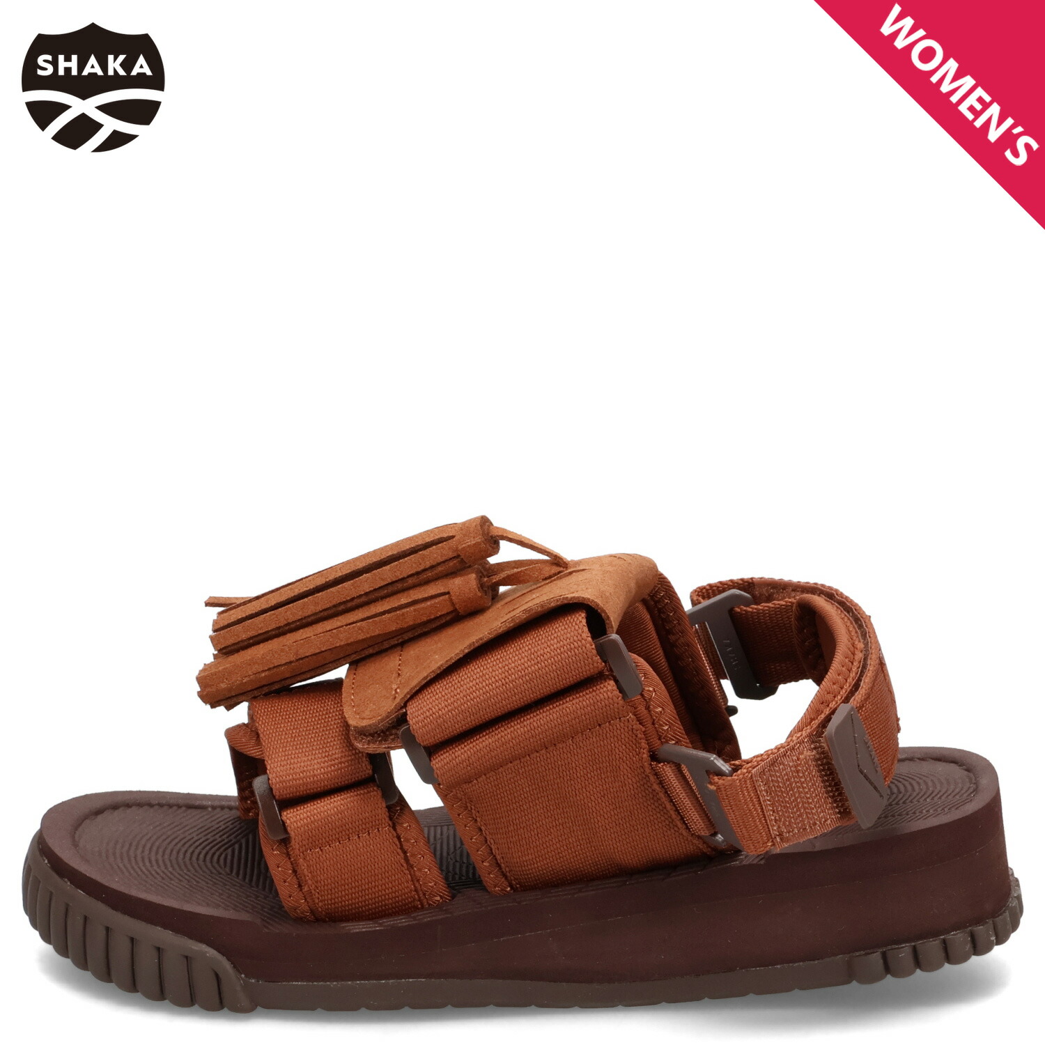【楽天市場】SHAKA WEEKENDER TASSEL シャカ サンダル スポーツサンダル ウィークエンダー タッセル レディース ブラウン ...