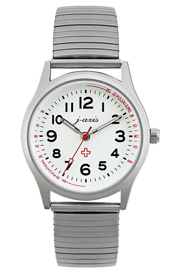 【楽天市場】ジェイアクシス ナースウォッチ 脈拍計測目盛付き 蓄光 看護師 介護福祉士 時計 JAXIS Nurse Watch 時計 メンズ ...