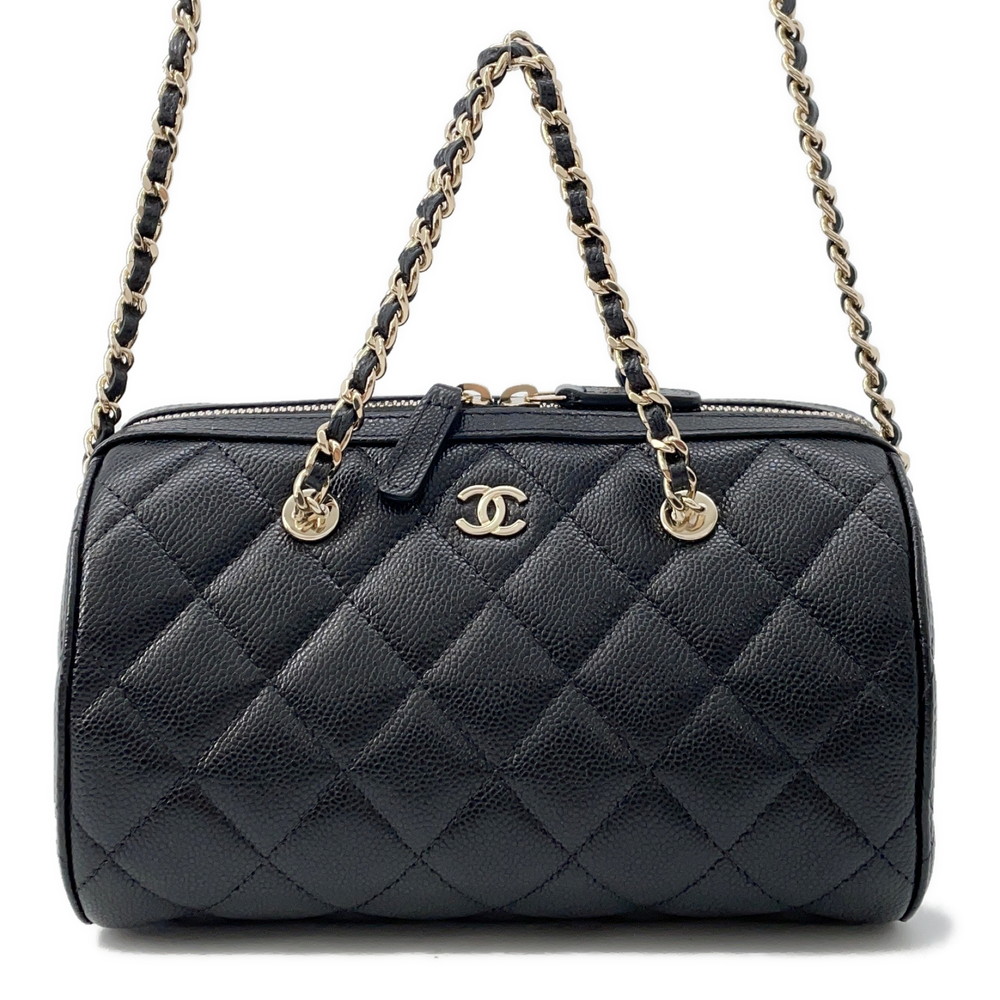 【楽天市場】シャネル ハンドバッグ マトラッセ ココマーク キャビアスキン ミニボストン AP4474 CHANEL 2wayショルダーバッグ ...