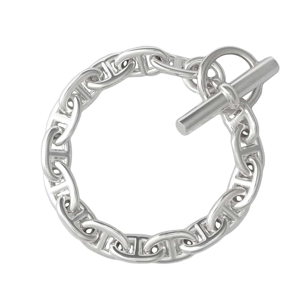 【楽天市場】エルメス ブレスレット シェーヌダンクルMM 16コマ SV925シルバー HERMES ジュエリー 【中古】 エルメス ...