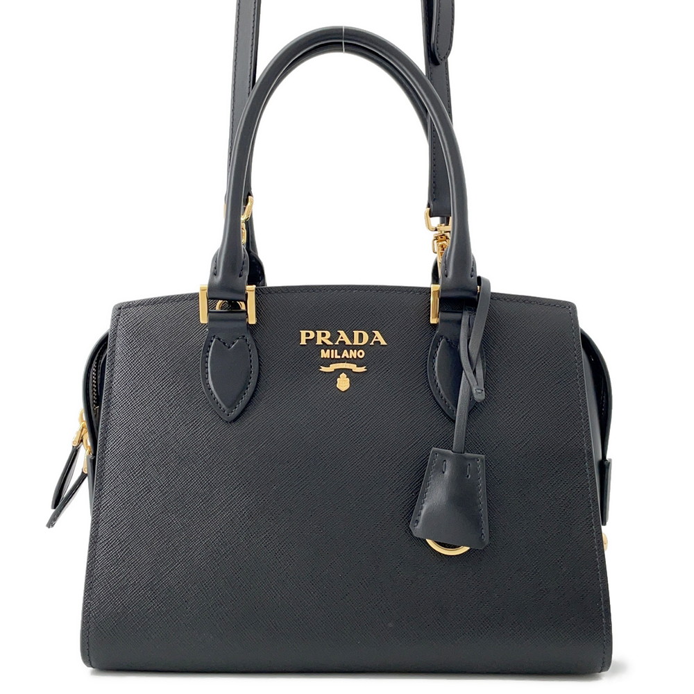【楽天市場】プラダ ハンドバッグ サフィアーノ レザー 1BA164 PRADA 2WAY 黒 【安心保証】 【中古】 プラダ バッグ PRADA BAG：ブランド腕時計専門店タイムゾーン