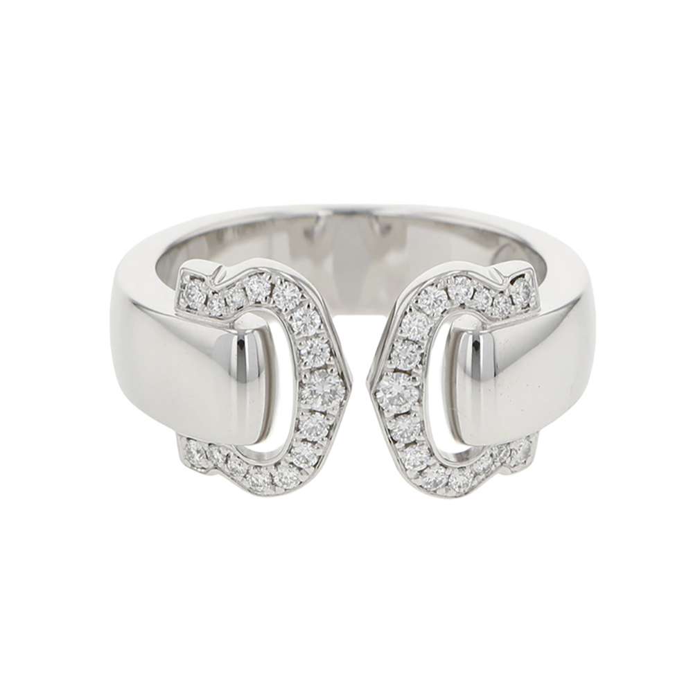 【楽天市場】カルティエ リング 2C ブークルセ ダイヤモンド K18WGホワイトゴールド リングサイズ49 Cartier ジュエリー ...