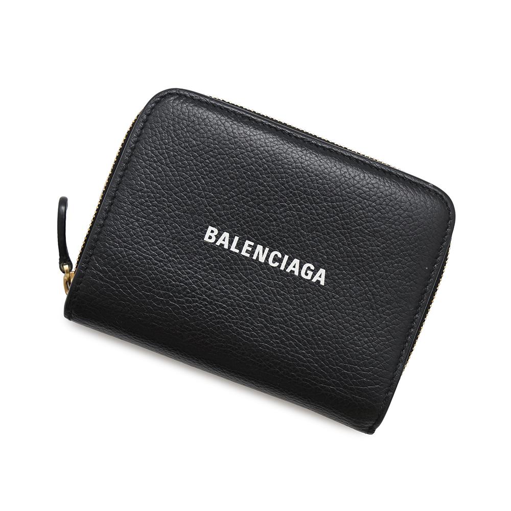 【楽天市場】バレンシアガ 二つ折り財布 ロゴ コンパクトウォレット レザー 650871 BALENCIAGA 黒 【安心保証】 【中古 ...