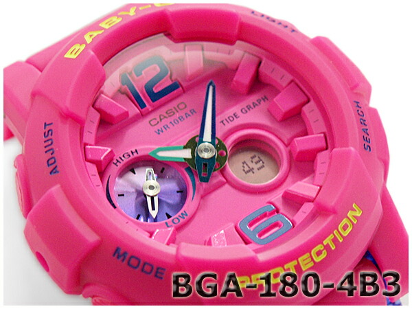 【楽天市場】BGA-180-4B3CR Baby-G カシオ ベビーG babyg カシオ CASIO アナデジ 腕時計 ピンク BGA ...