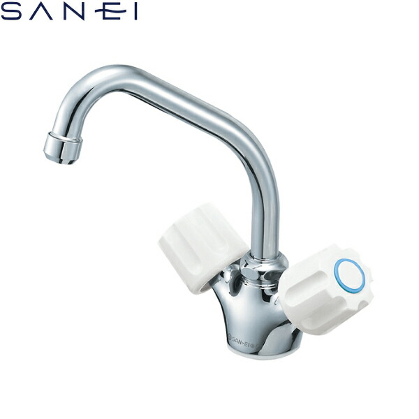 【楽天市場】【4/5(土)限定！エントリー＆抽選で最大100％還元のチャンス！※上限あり】K811-W 三栄水栓 SANEI ツーバルブワンホール混合栓 一般地仕様 送料無料：ハイカラン屋