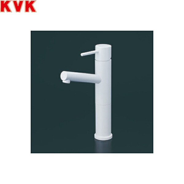 【楽天市場】【ポイント最大47倍4/4(金)20:00～4/10(木)1:59】KM7061LM4 KVK 洗面用 シングル混合栓 ロングボディ 一般地仕様 マットホワイト 送料無料：ハイカラン屋