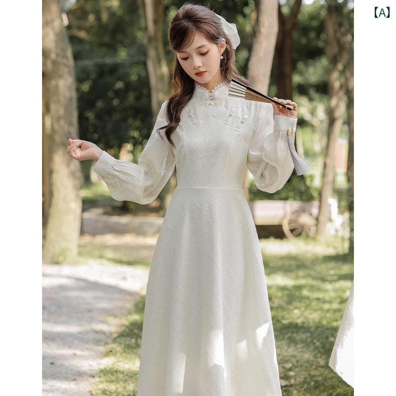 【楽天市場】レディース 長袖 フレア シフォン ワンピース Aライン ミディドレス 細見え くびれ 上品 きれいめ おしゃれ かわいい デート ...