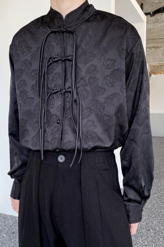 【楽天市場】シャツ メンズ 長袖 柄 プリント 春 秋 ビッグシルエット オーバーサイズ モード系 ストリート おしゃれ ゆったり チャイナ ...
